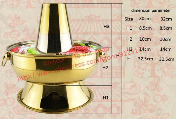 2.8l stainless steel hot pot Beijing traditional charcoal hotpot – toomex